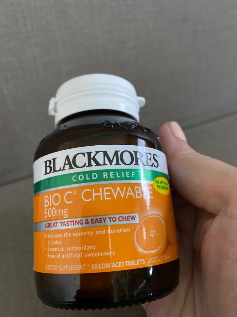 BN Blackmores Bio C Chewable 500mg 50tabs, Health & Nutrition, Health ...