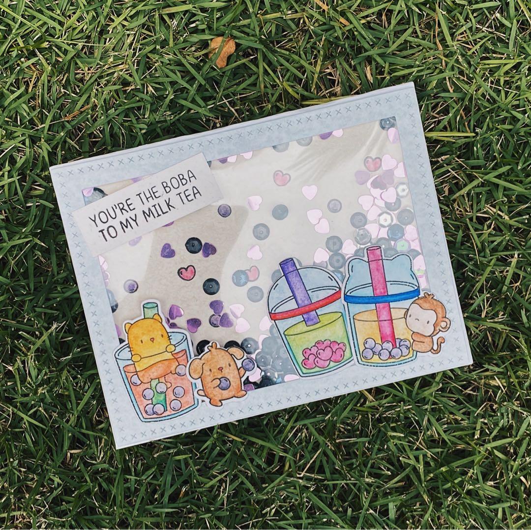 Boba Bubble Tea Handmade Cards, Hobbies & Toys, Stationery & Craft ...