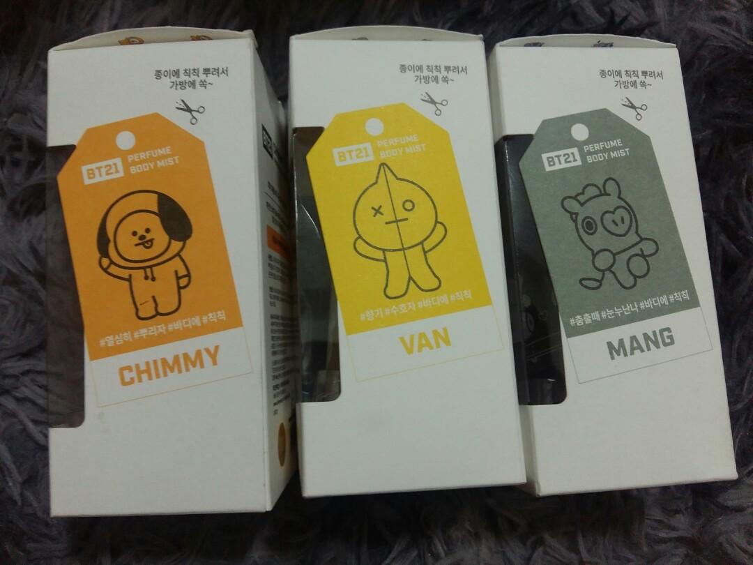 BT21 OFFICIAL PERFUME Body Mist (!!SALE!!) On-hand, Beauty & Personal ...