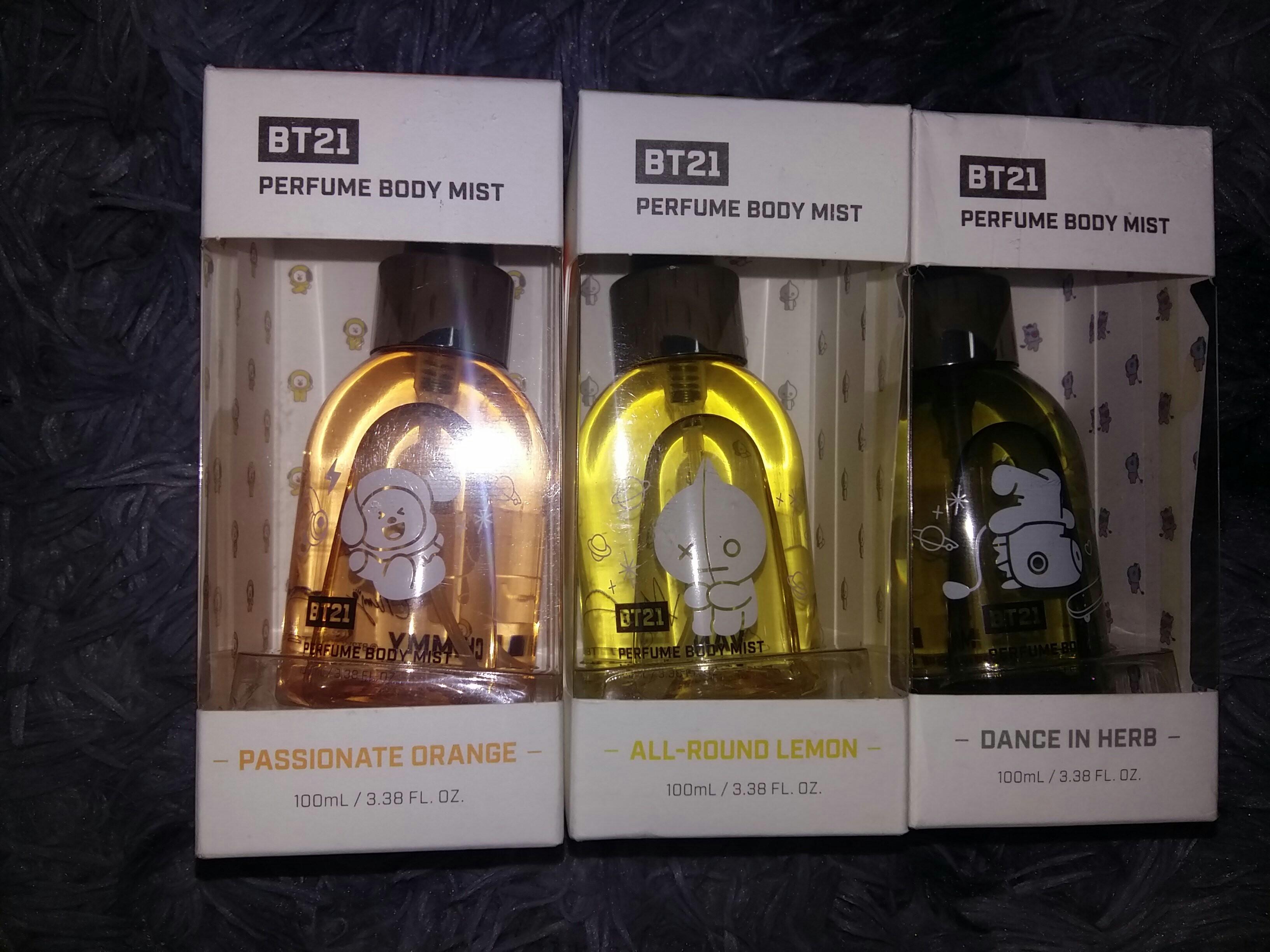 BT21 OFFICIAL PERFUME Body Mist (!!SALE!!) On-hand, Beauty & Personal ...