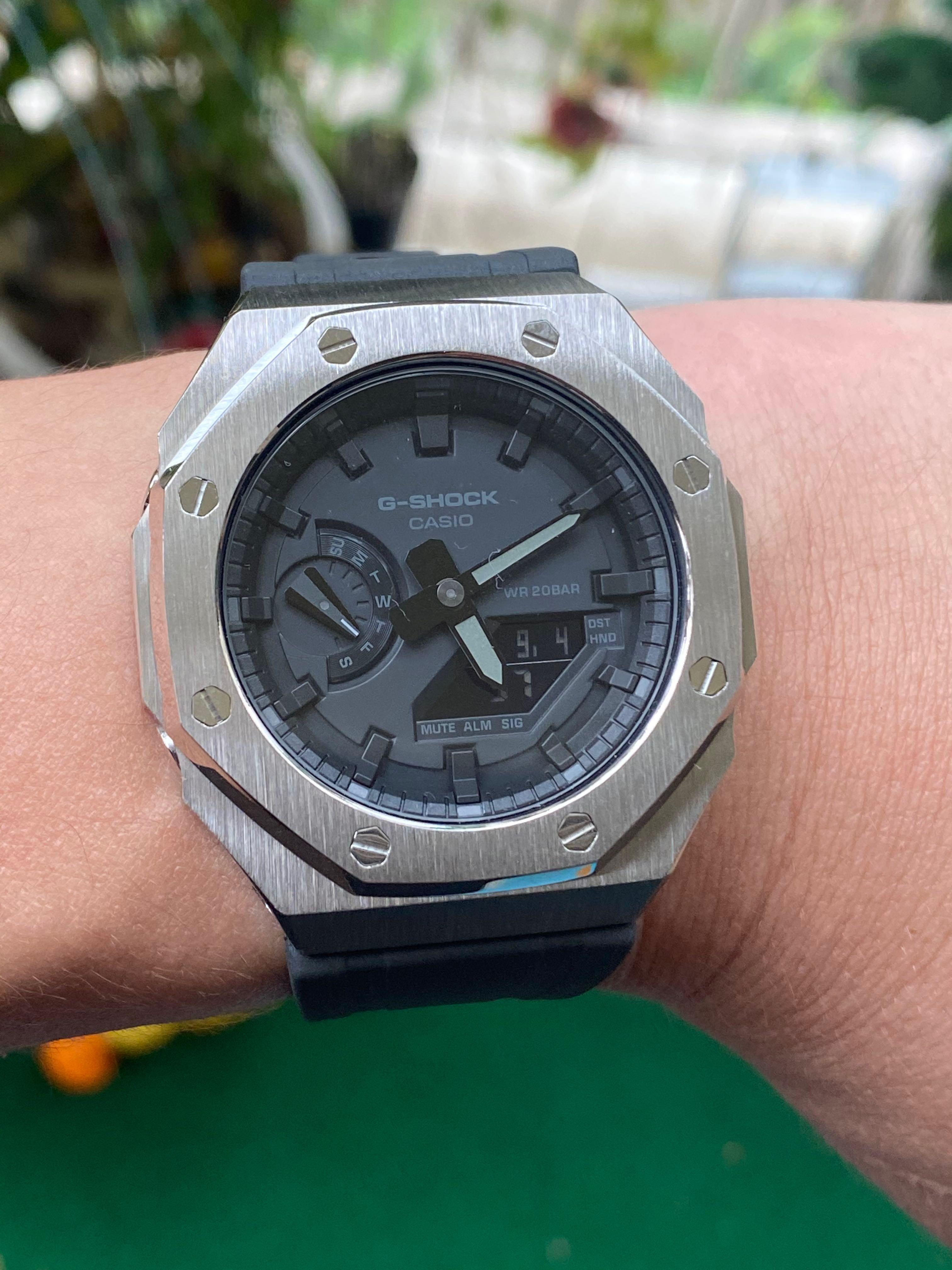 Casio GA 2100 Ap Diver Bezel And Rubber Strap Mod Men s Fashion