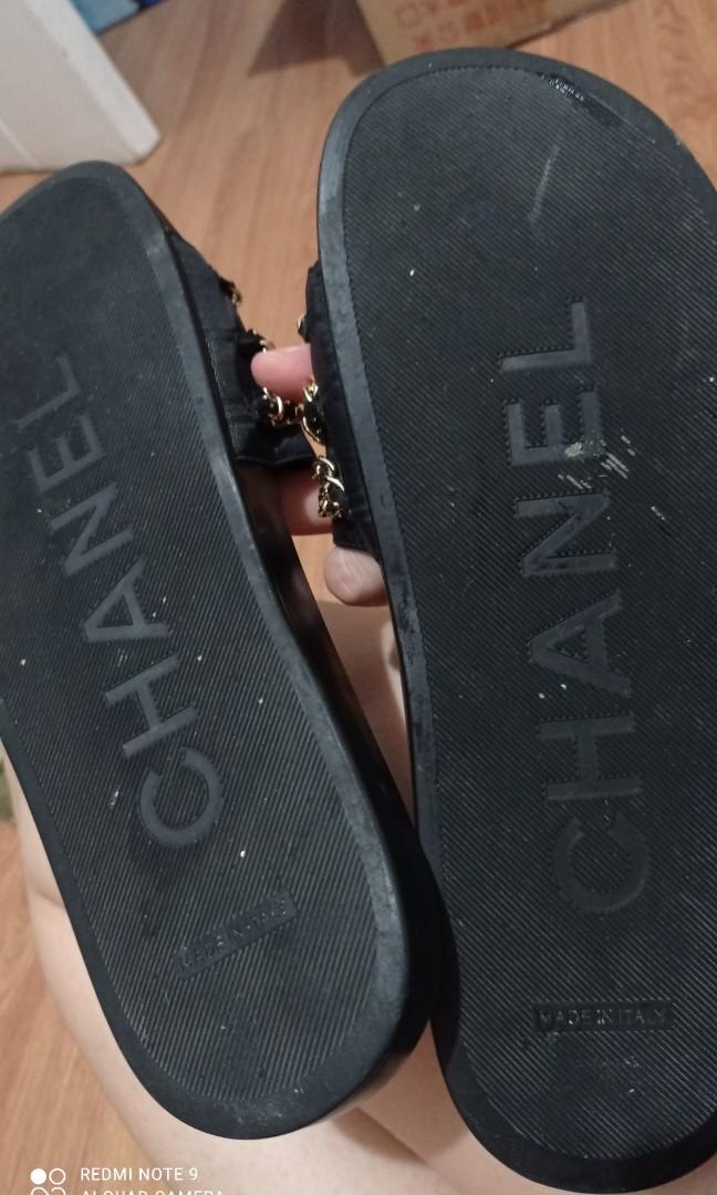 Chanel Pool Slides Authentic, Luxury, Apparel on Carousell