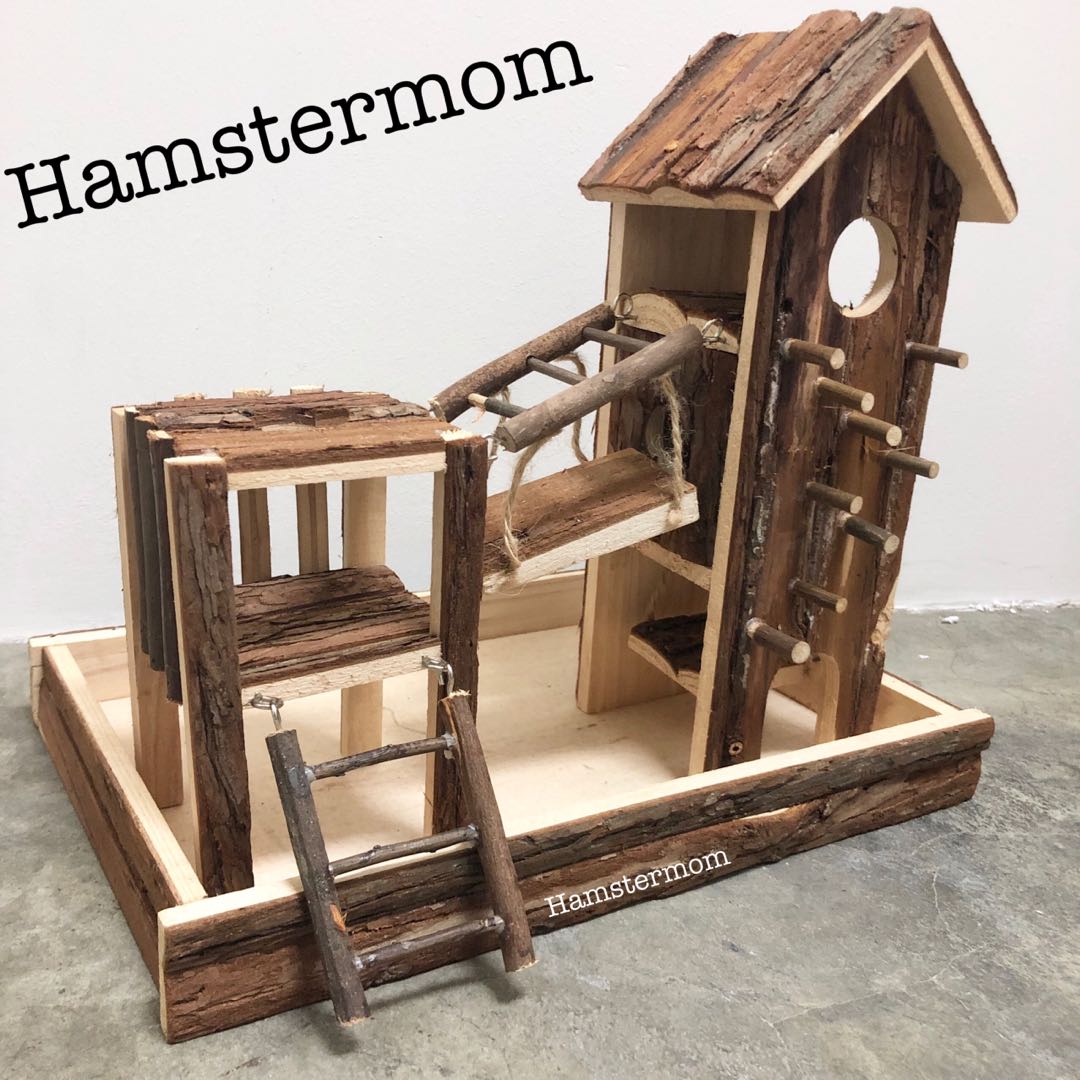 Dwarf Hamster Large Activity Playground Tree House Set, Pet Supplies ...
