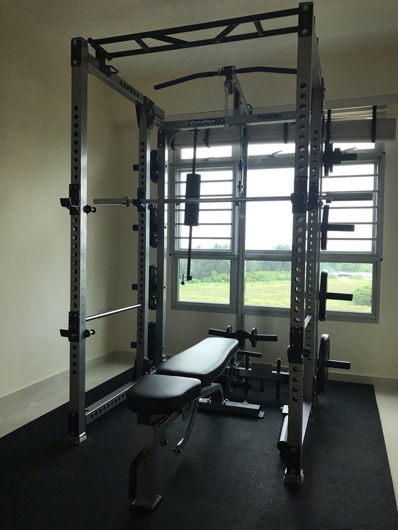 Force USA Versarack XL Folding Power Rack Home Gym Set, Sports ...