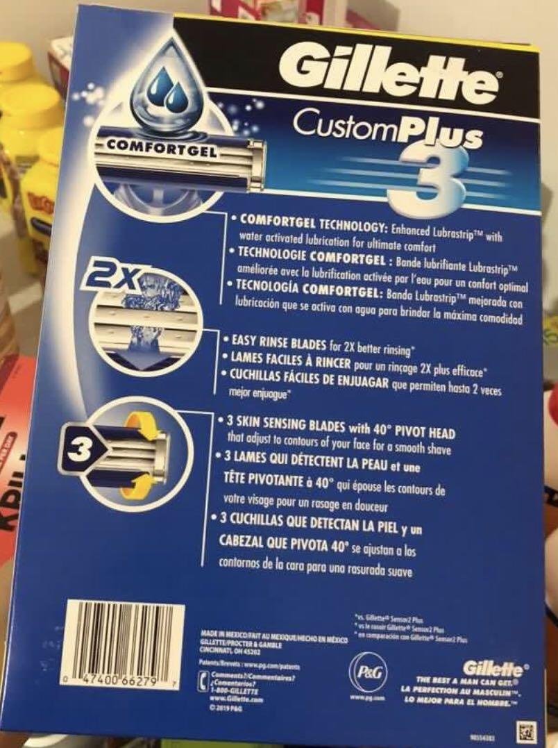 Gillette Custom Plus 3 reusable Razors. 36 Mega pack, Beauty & Personal ...
