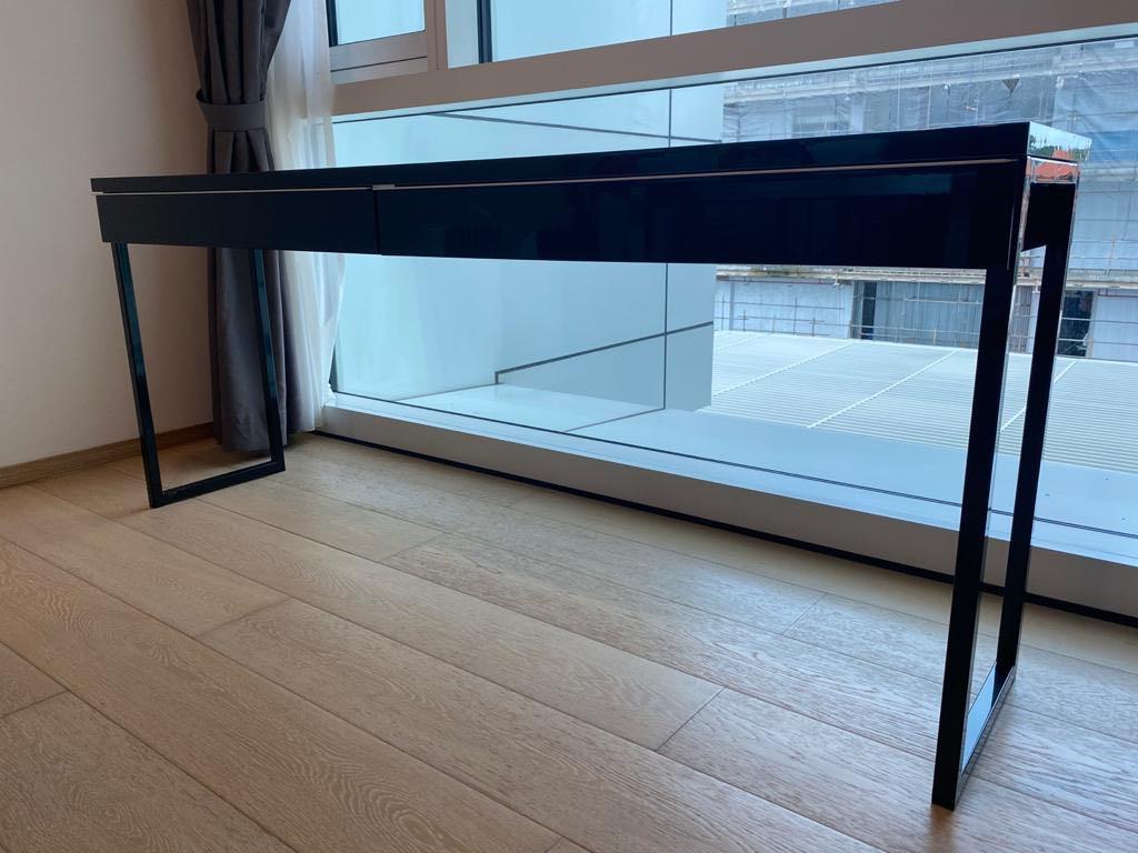 Ikea Besta Burs Desk (black), Furniture & Home Living, Furniture ...