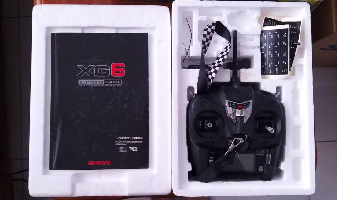 JR XG6 6-Channel 2.4GHz DMSS Transmitter w/RG631B Receiver, Audio ...