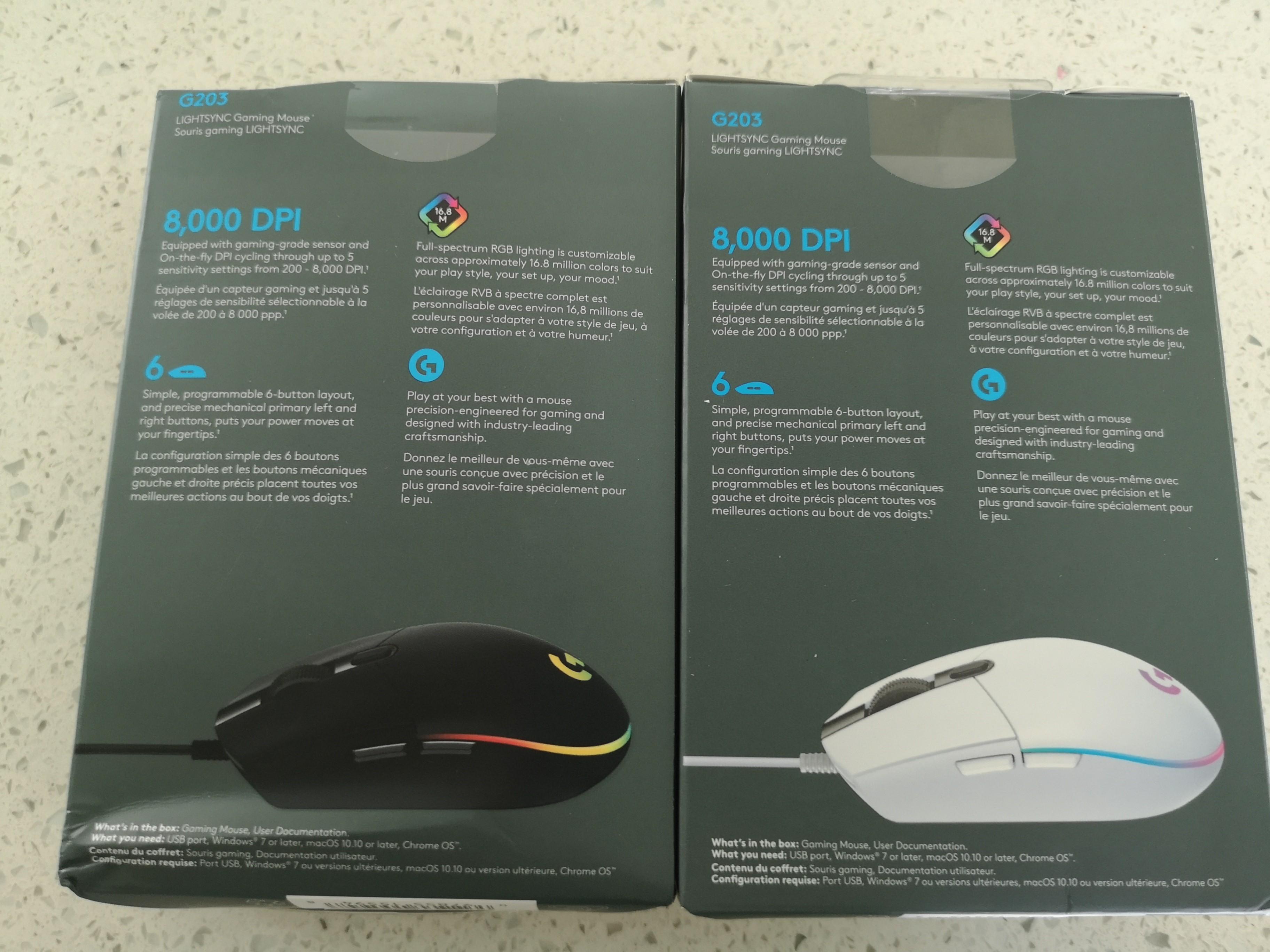 Logitech G203 left white only, Computers & Tech, Parts & Accessories ...