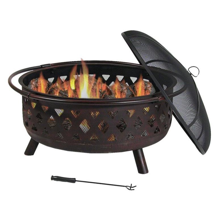 Maui Steel Wood Burning Fire Pit, 傢俬＆家居, 戶外家具 - Carousell
