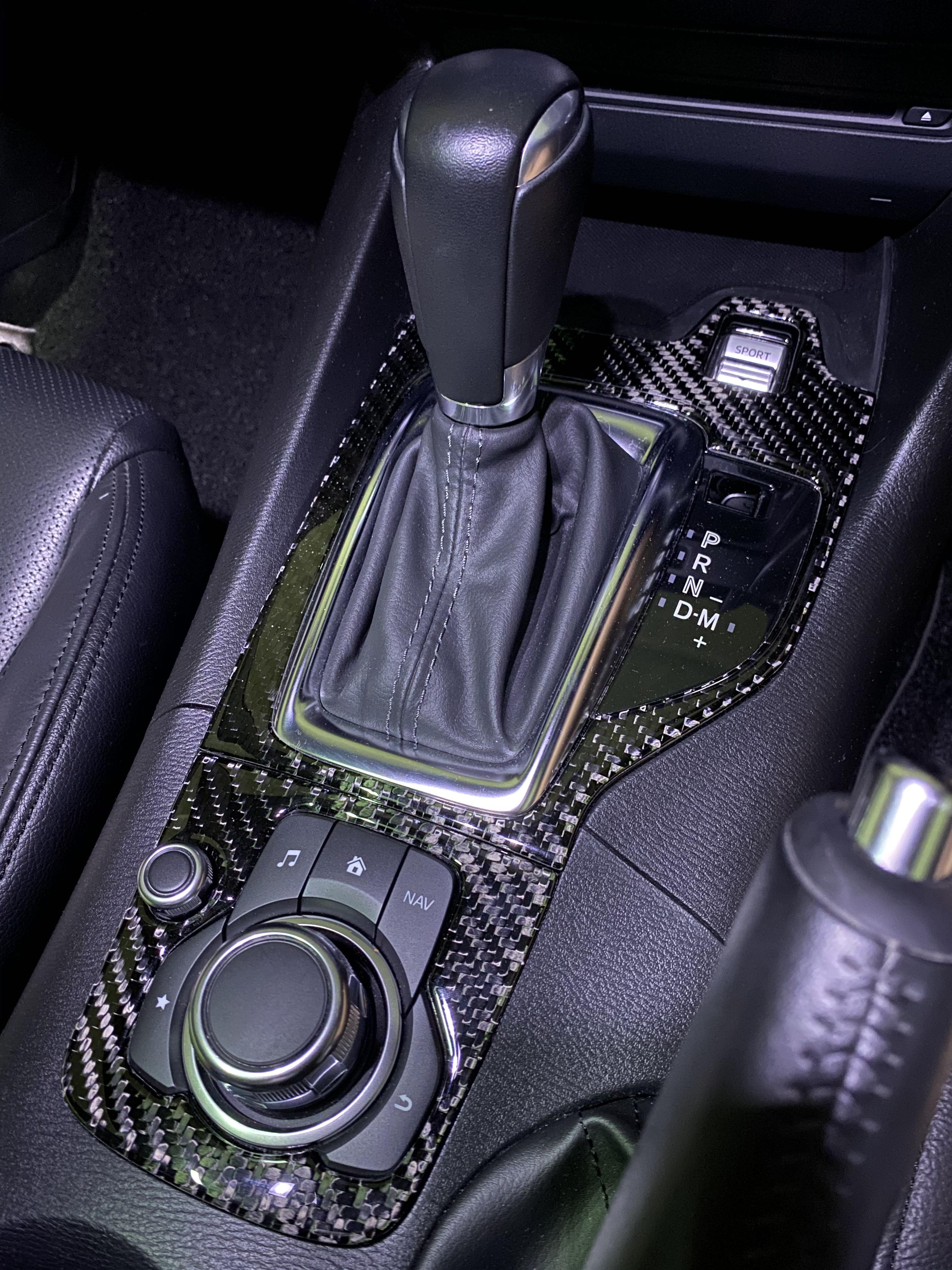 Mazda 3 Real Carbon Fiber Center Console Set, Car Accessories ...
