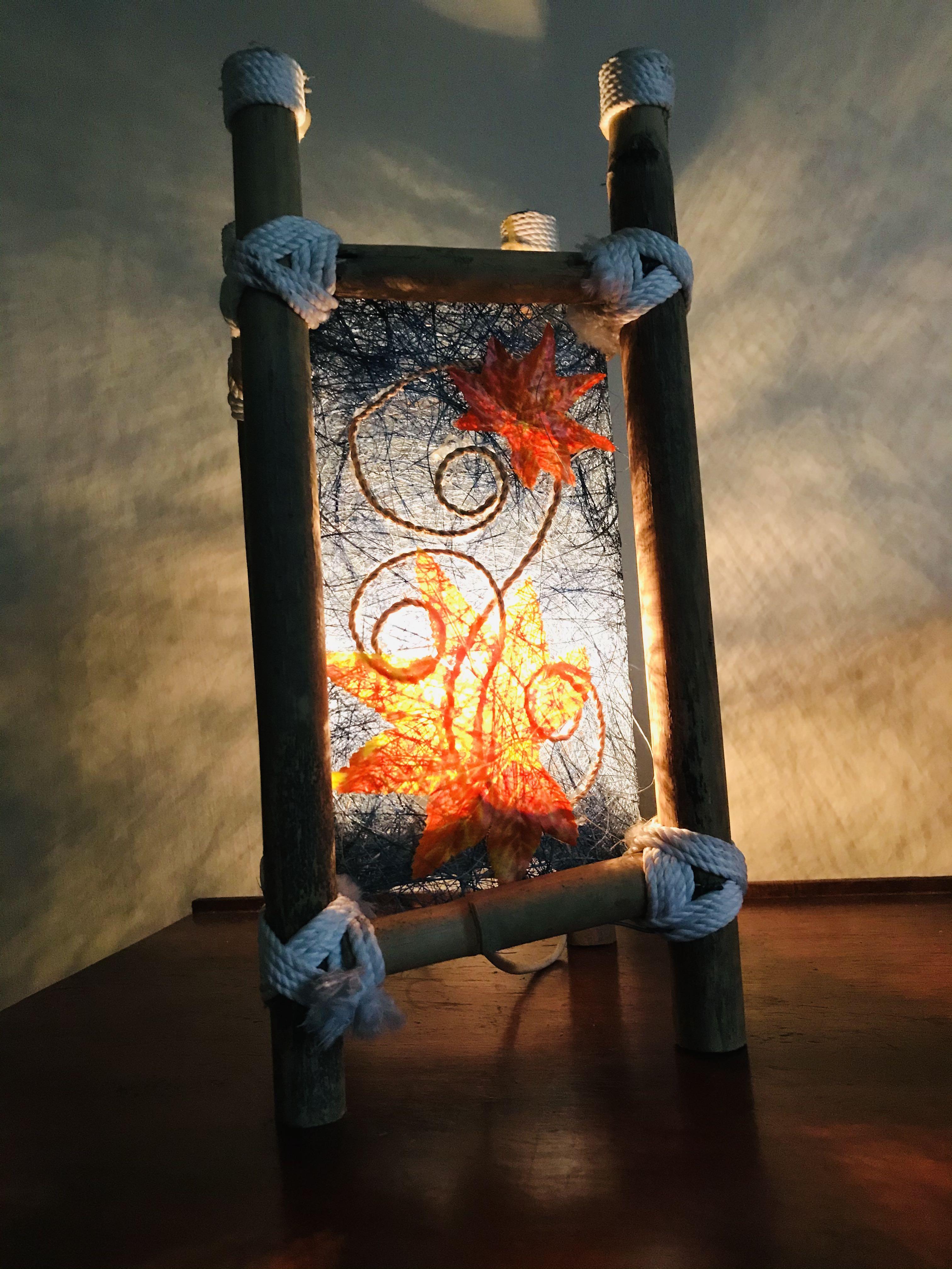 Native Desk Side Table Lamp Sinamay Bamboo, Everything Else, Others on ...