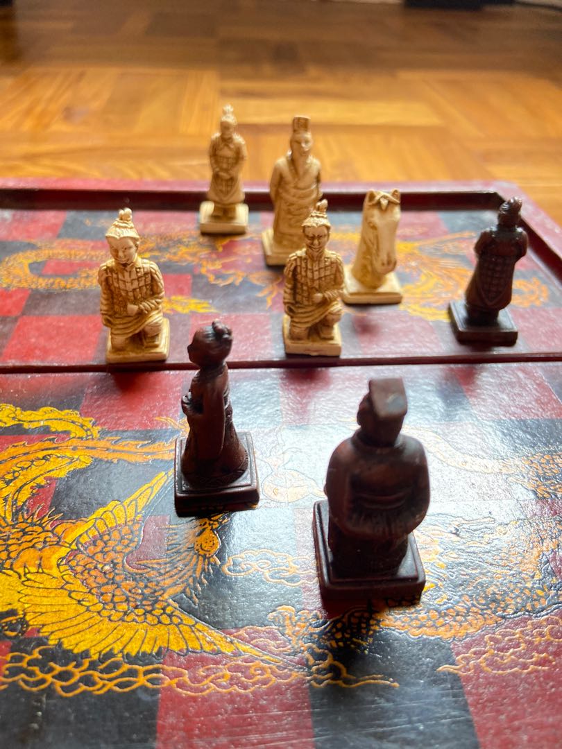 Terracotta Army Style Carving Western Chess Set, Toys & Games, Board ...