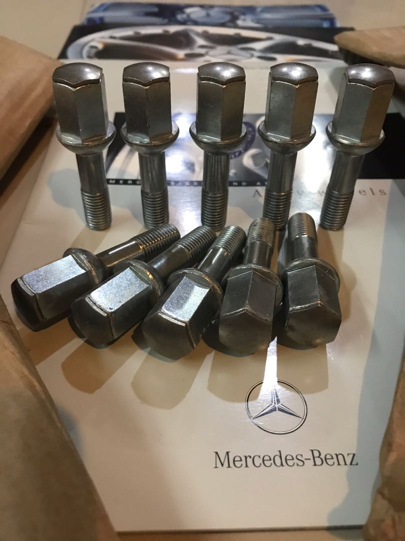 Original Mercedes Benz Bolts set for Sports Rim C-Class, E-Class, CLK ...