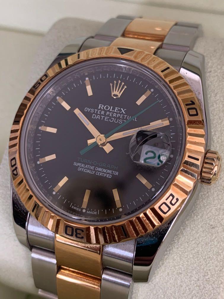 Rolex Japanese Turn-O-Graph LP Oyster Perpetual Datejust 116263 Green ...