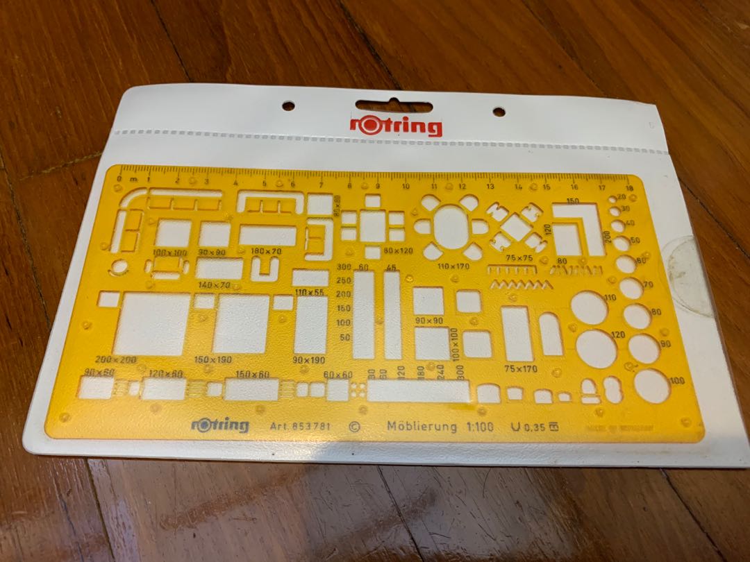 rOtring furniture template rule, Hobbies & Toys, Stationery & Craft ...