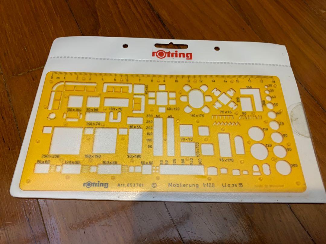 rOtring furniture template rule, Hobbies & Toys, Stationery & Craft ...