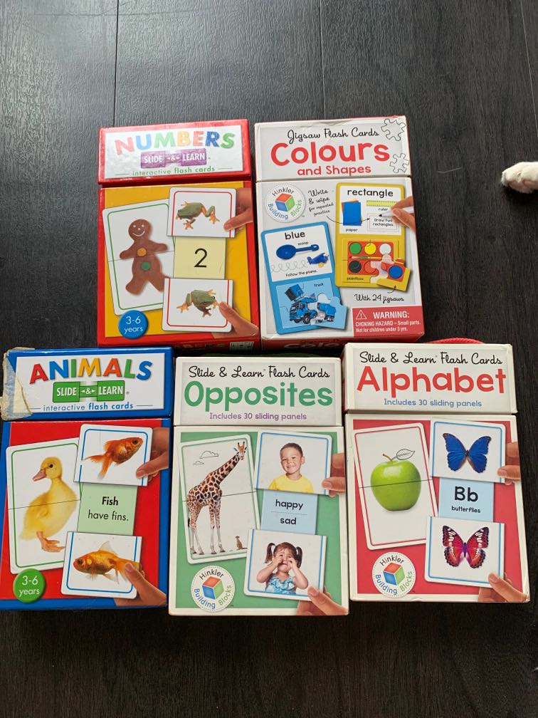 Set of 5 interactive flash cards, Hobbies & Toys, Books & Magazines ...