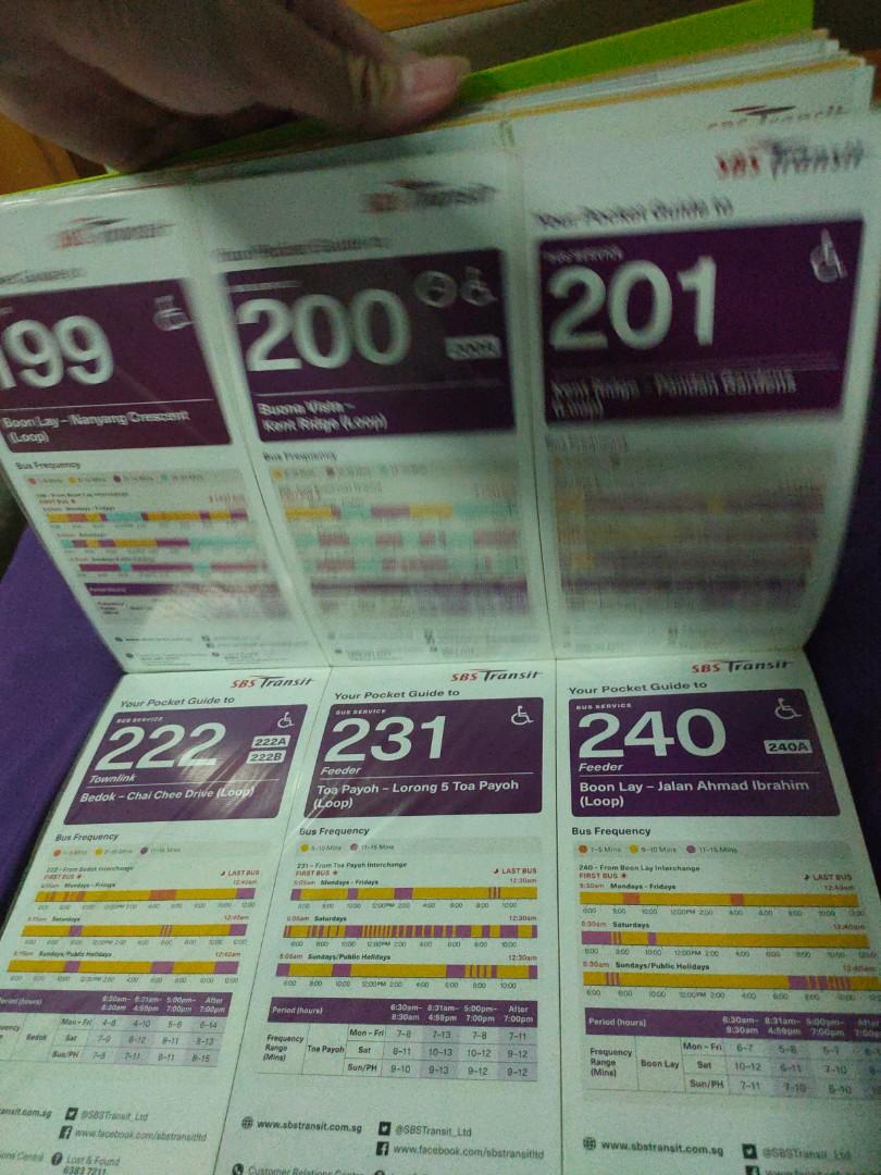 Singapore SBS/SMRT/TTS/GAS Bus Guide Collection, Hobbies & Toys ...