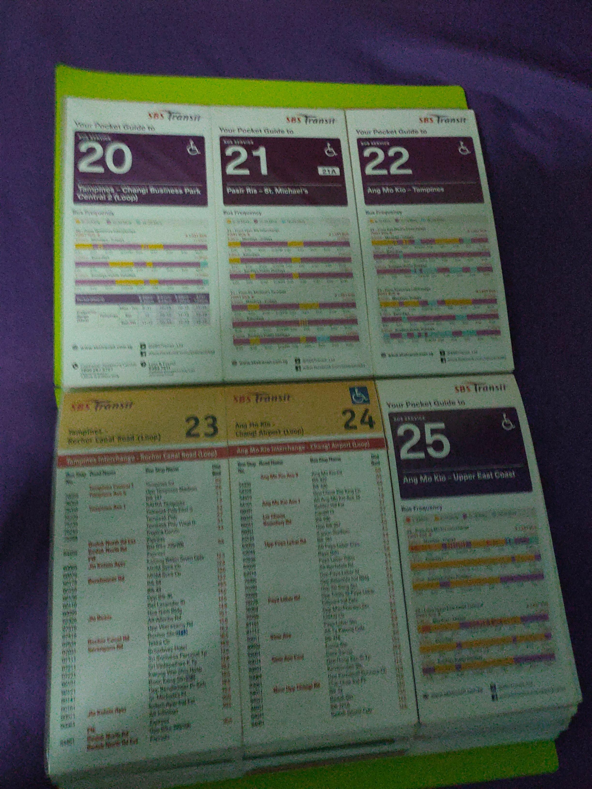 Singapore SBS/SMRT/TTS/GAS Bus Guide Collection, Hobbies & Toys ...