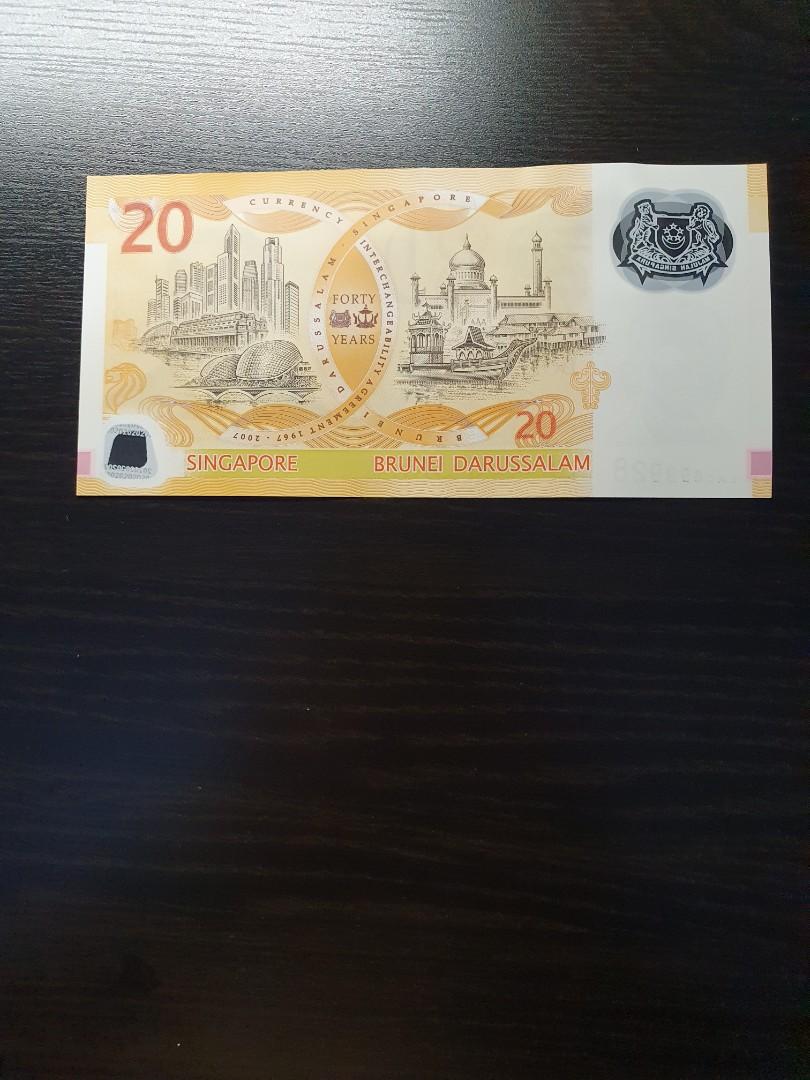 Singapore plastic $20 note, Hobbies & Toys, Memorabilia & Collectibles ...