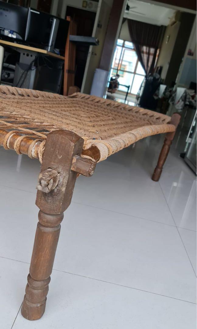 String Cot (Charpai), Furniture & Home Living, Bedding & Towels on ...