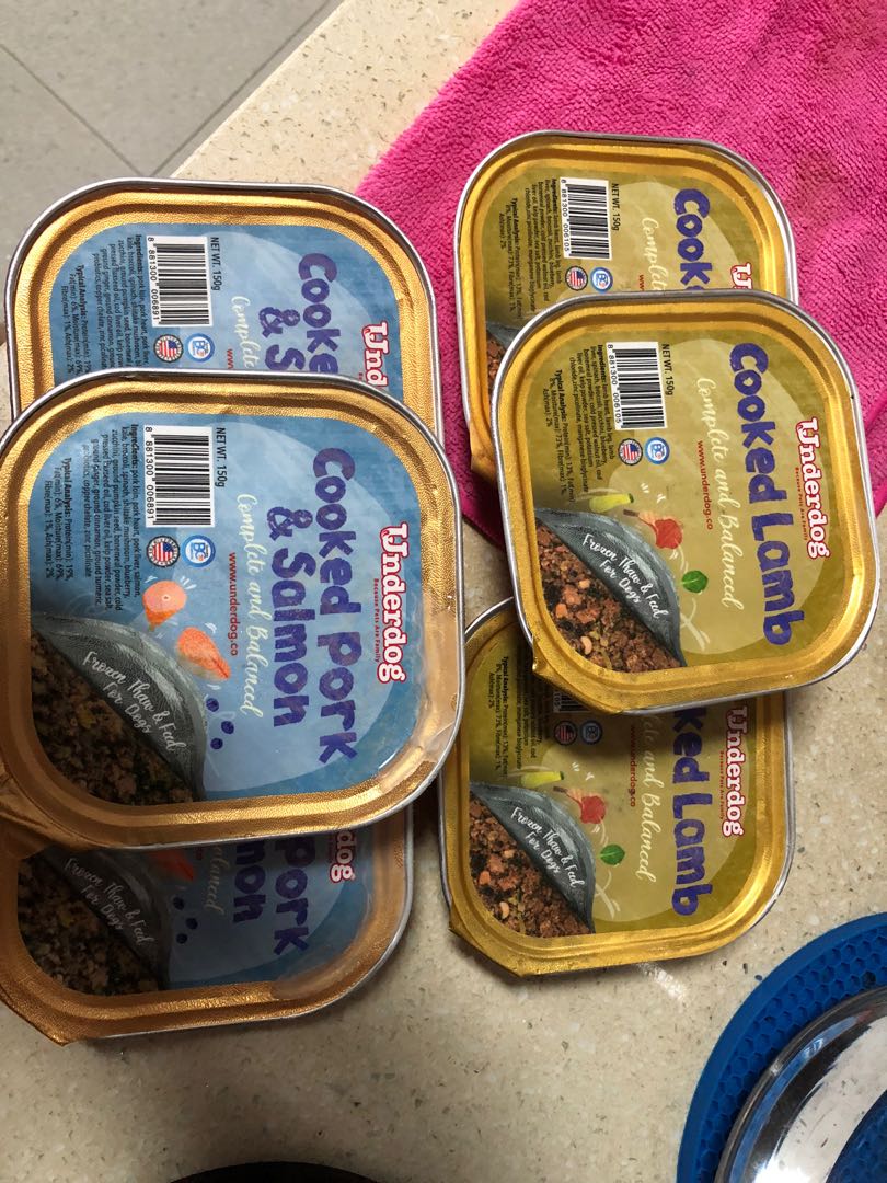 Underdog cooked frozen pork & salmon, lamb food, Pet Supplies, Pet Food ...