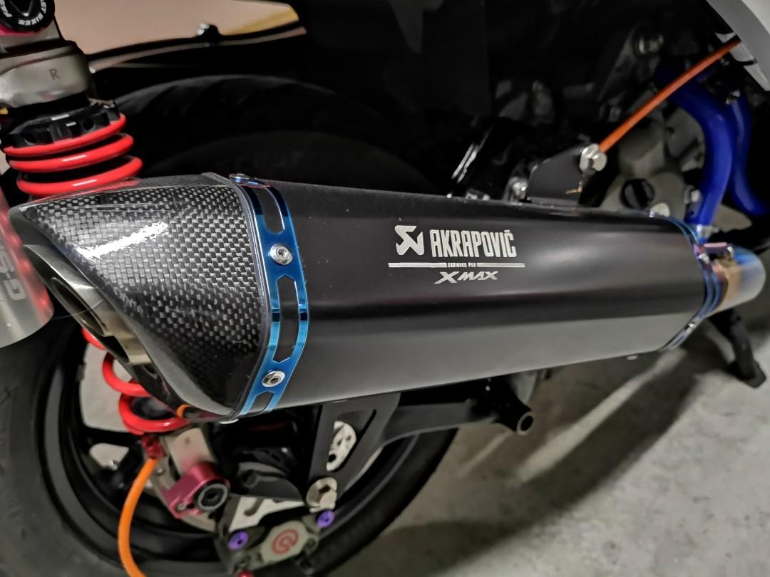 Yamaha xmax Akrapovic exhaust Full system （thai Ori ）, Motorcycles ...