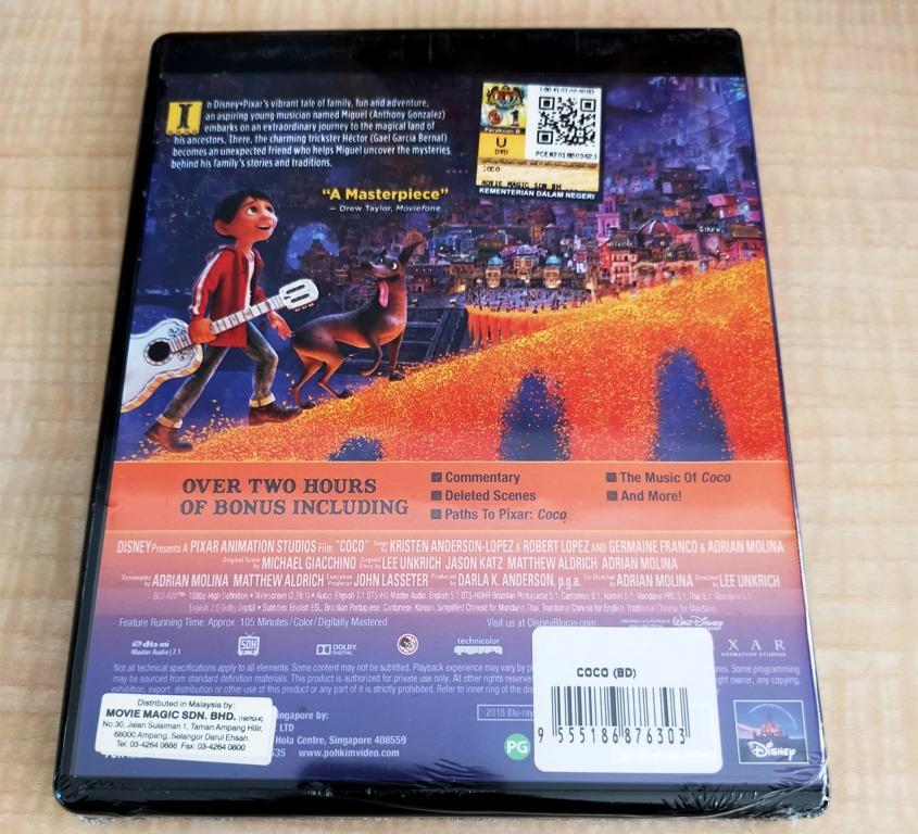 English Animated Movie Disney Pixar Coco Blu-ray, Hobbies & Toys, Music ...