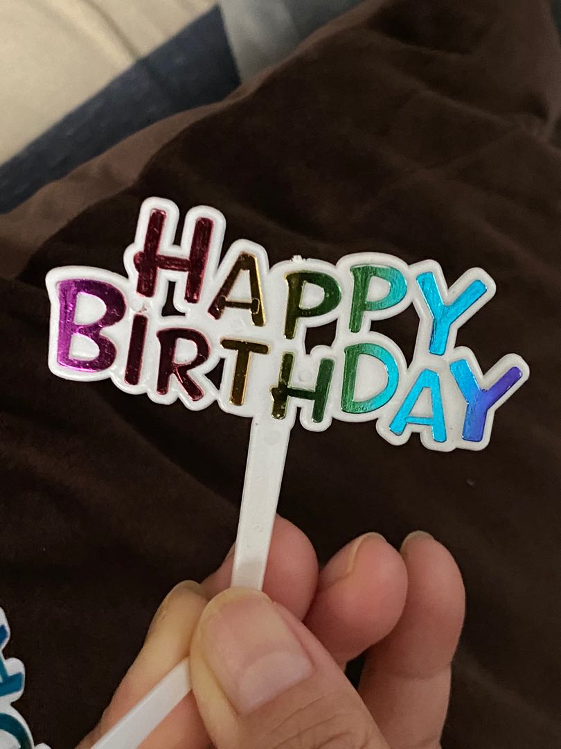 Happy birthday topper, Hobbies & Toys, Stationery & Craft, Occasions ...