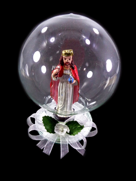 JESUS IN CLEAR GLASS DOME- JESUS CHRIST Catholic Decor for Home Altar ...