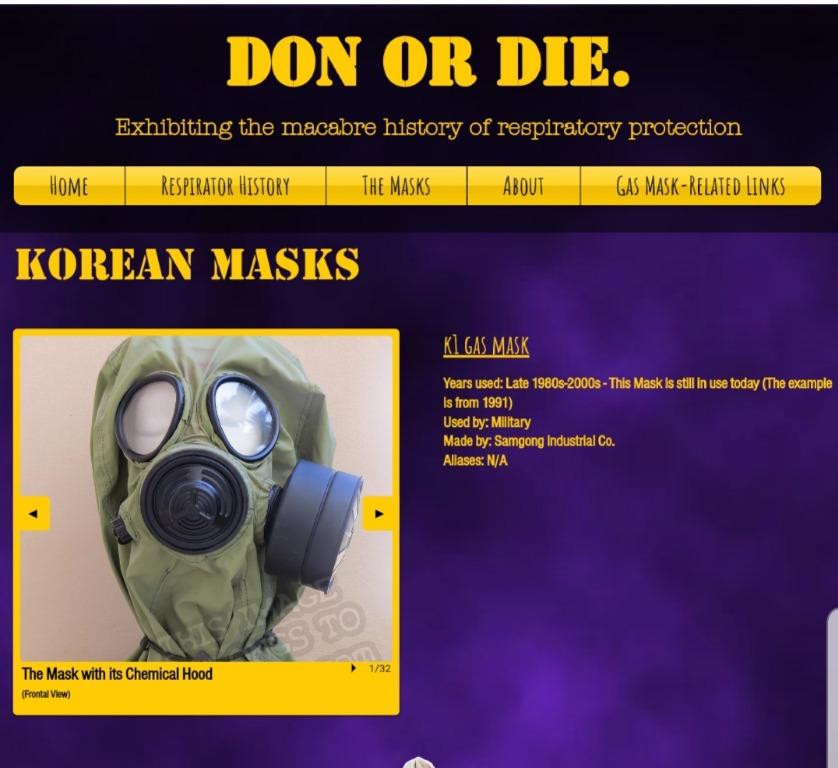 K1 gas mask, Commercial & Industrial, Construction Tools & Equipment on ...