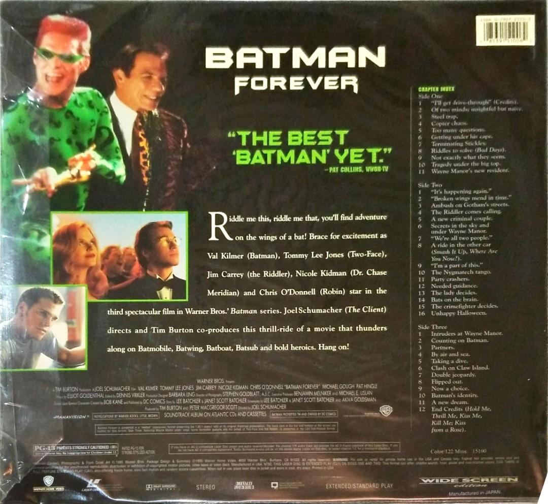 LASER DISC BATMAN FOREVER, Hobbies & Toys, Music & Media, CDs & DVDs on ...