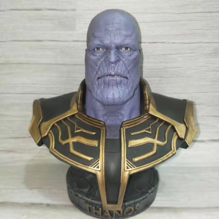 Marvel Avengers Infinity War Endgame Gauntlet Thanos Head Bust Statue ...