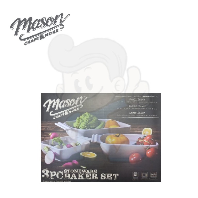 Mason Craft & More StoneWare Baker set 3 pc, TV & Home Appliances ...