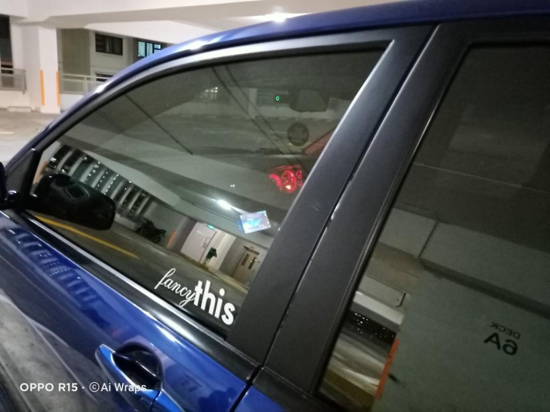 Matte black window frame wrap, Car Accessories, Accessories on Carousell