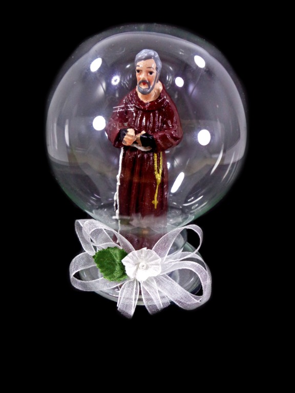PADRE PIO IN CLEAR GLASS DOME- PADRE PIO Catholic Decor for Home Altar ...