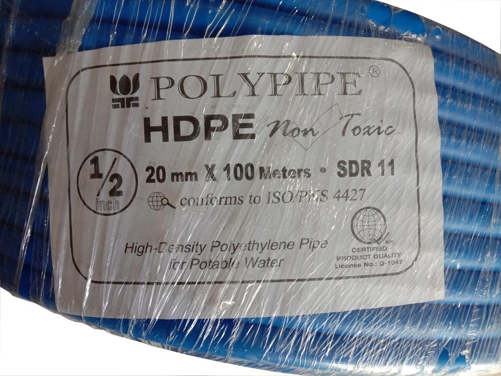 POLY HDPE PIPE SDR 11 1Roll 20mm x 100 Meters, Commercial & Industrial ...