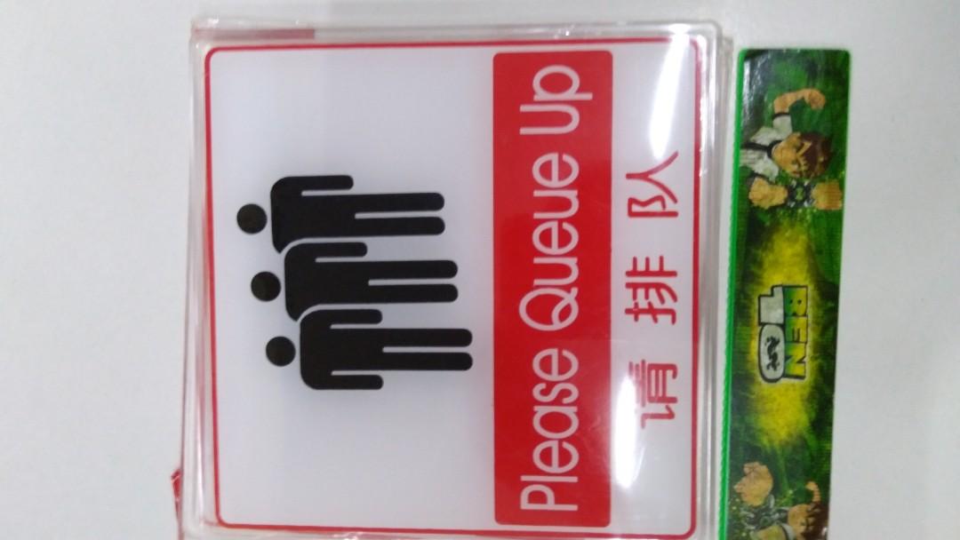 queue signage for stall, Hobbies & Toys, Stationery & Craft, Occasions ...