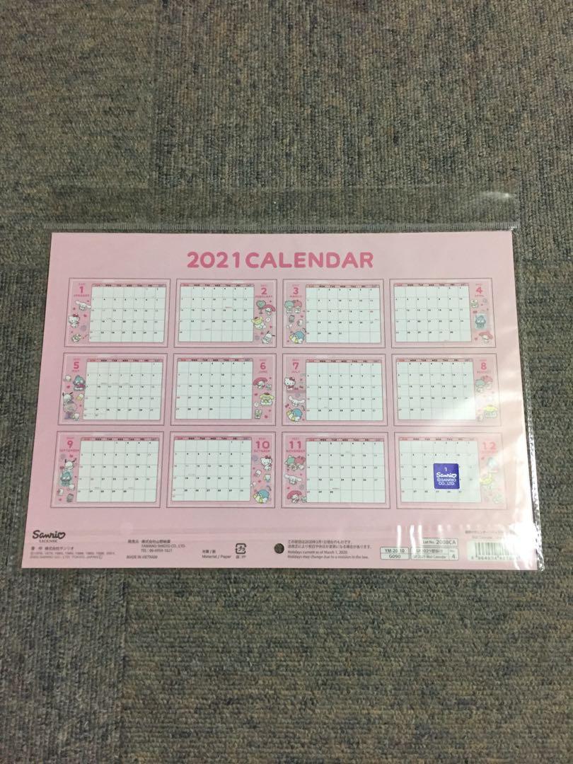 Sanrio Calendar 2021, Hobbies & Toys, Memorabilia & Collectibles ...
