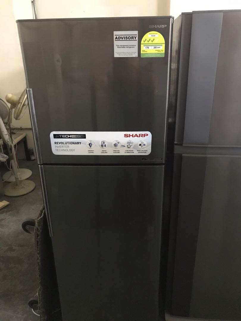Sharp 314l 2 door fridge / refrigerator, TV & Home Appliances, Kitchen ...