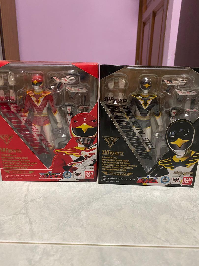 Shf sh Figuarts Jetman Set (red hawk) (black condor), Hobbies & Toys, Toys & Games on Carousell