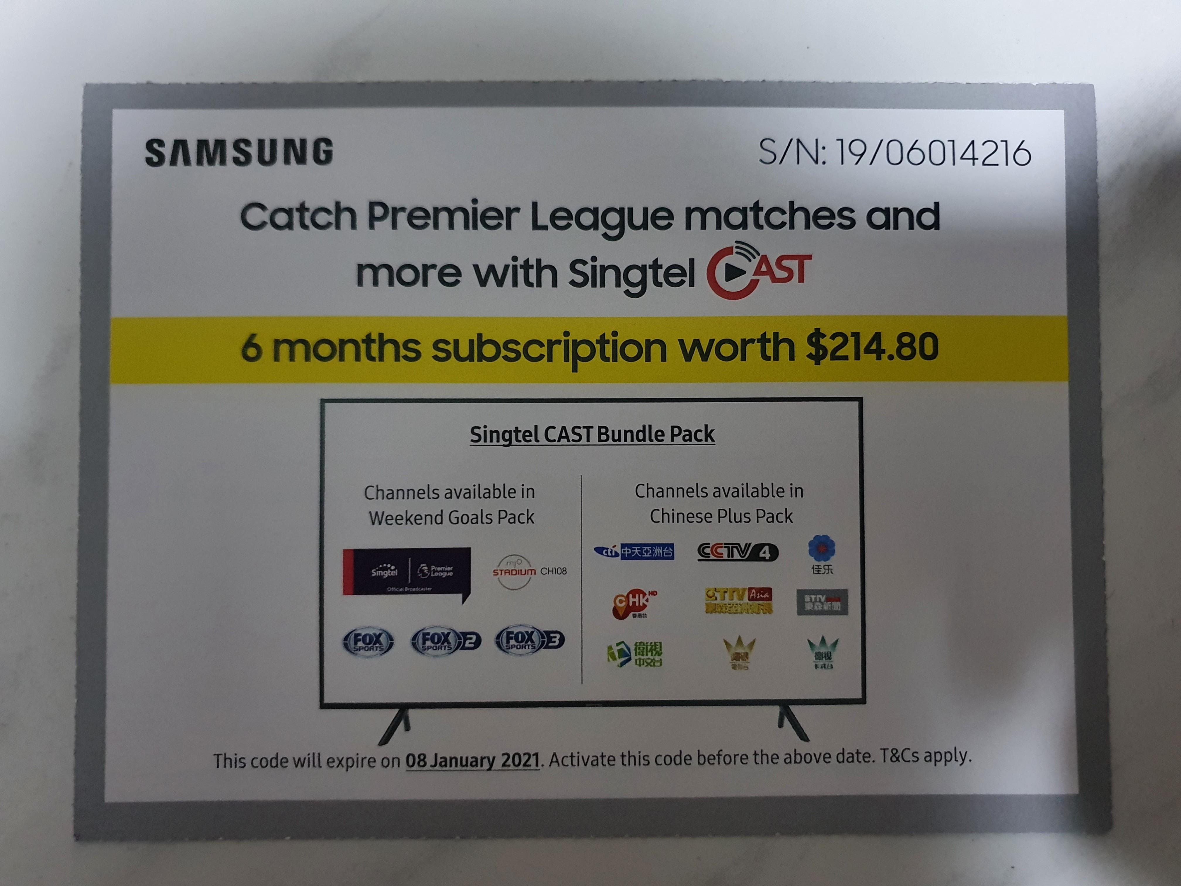 Singtel Cast Weekend Goals Pack (6 Months English Premier League Access ...