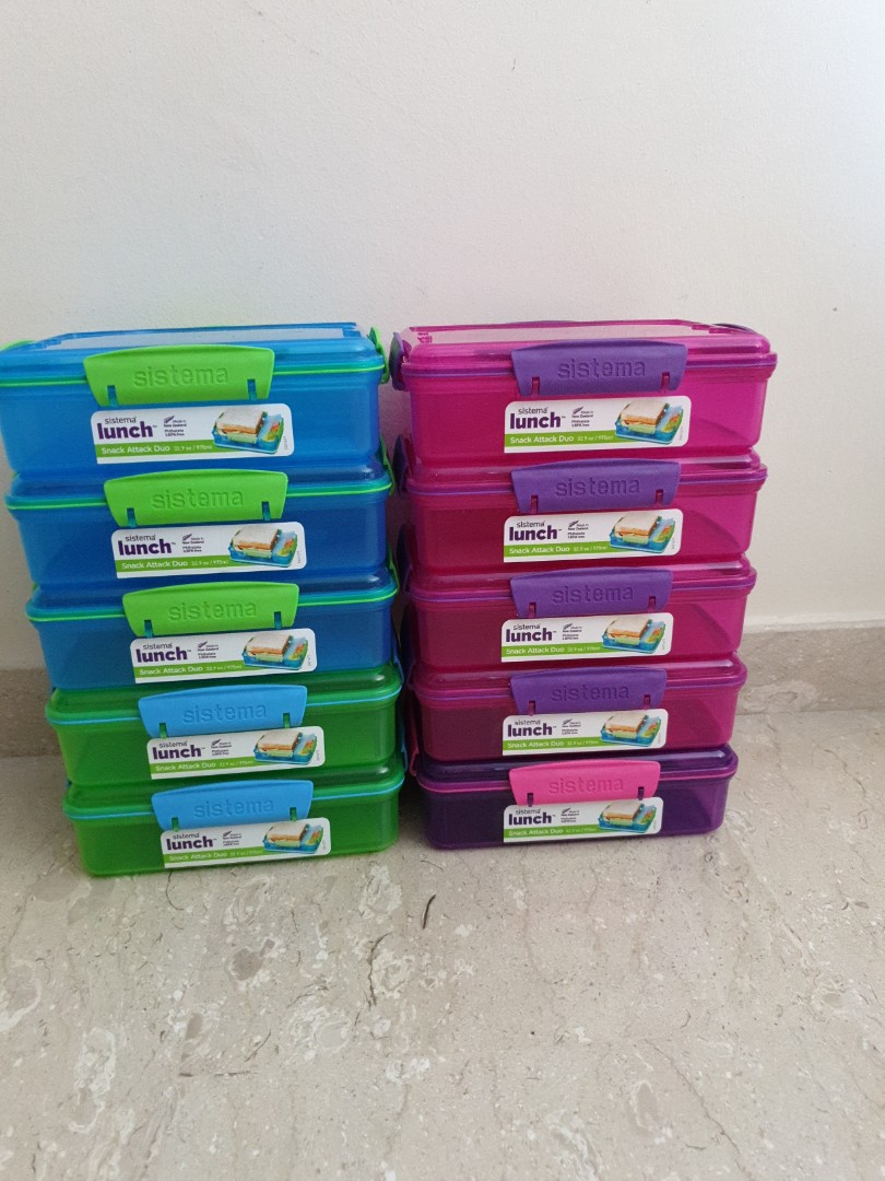 Sistema lunch box (Snack attack duo) Ready stock!, Furniture & Home ...