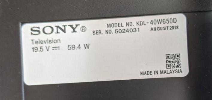 Sony Bravia 40" smart TV KDL-40W650D, TV & Home Appliances, TV ...