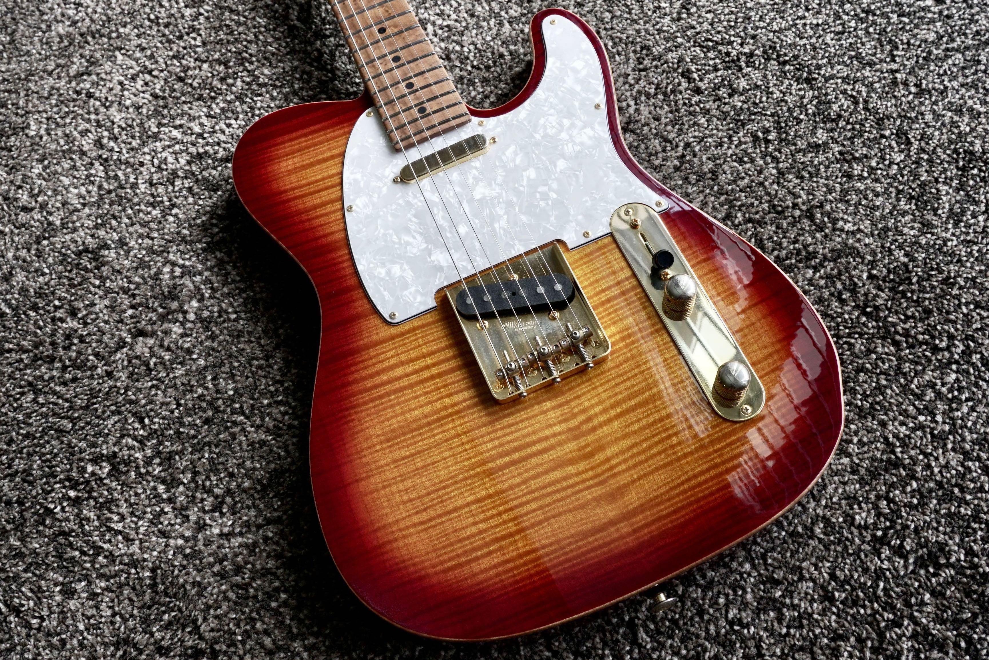 Suhr Classic T Deluxe Aged Cherry Burst, Telecaster Electric Guitar ...