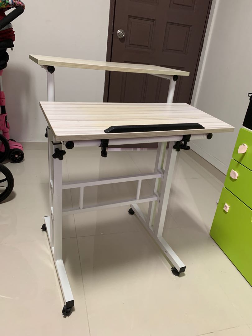 Used 2-Tier Computer Table, Furniture & Home Living, Furniture, Tables ...