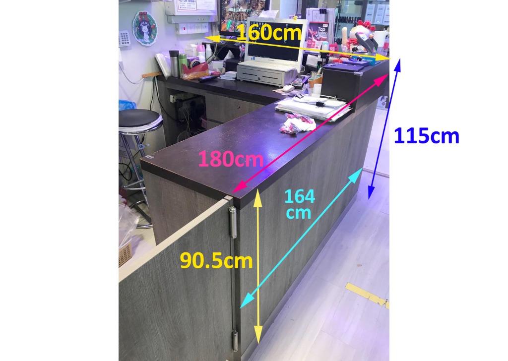 [USED] Retail Cashier COUNTER TABLE with Drawers, Cupboards, KEYS ...