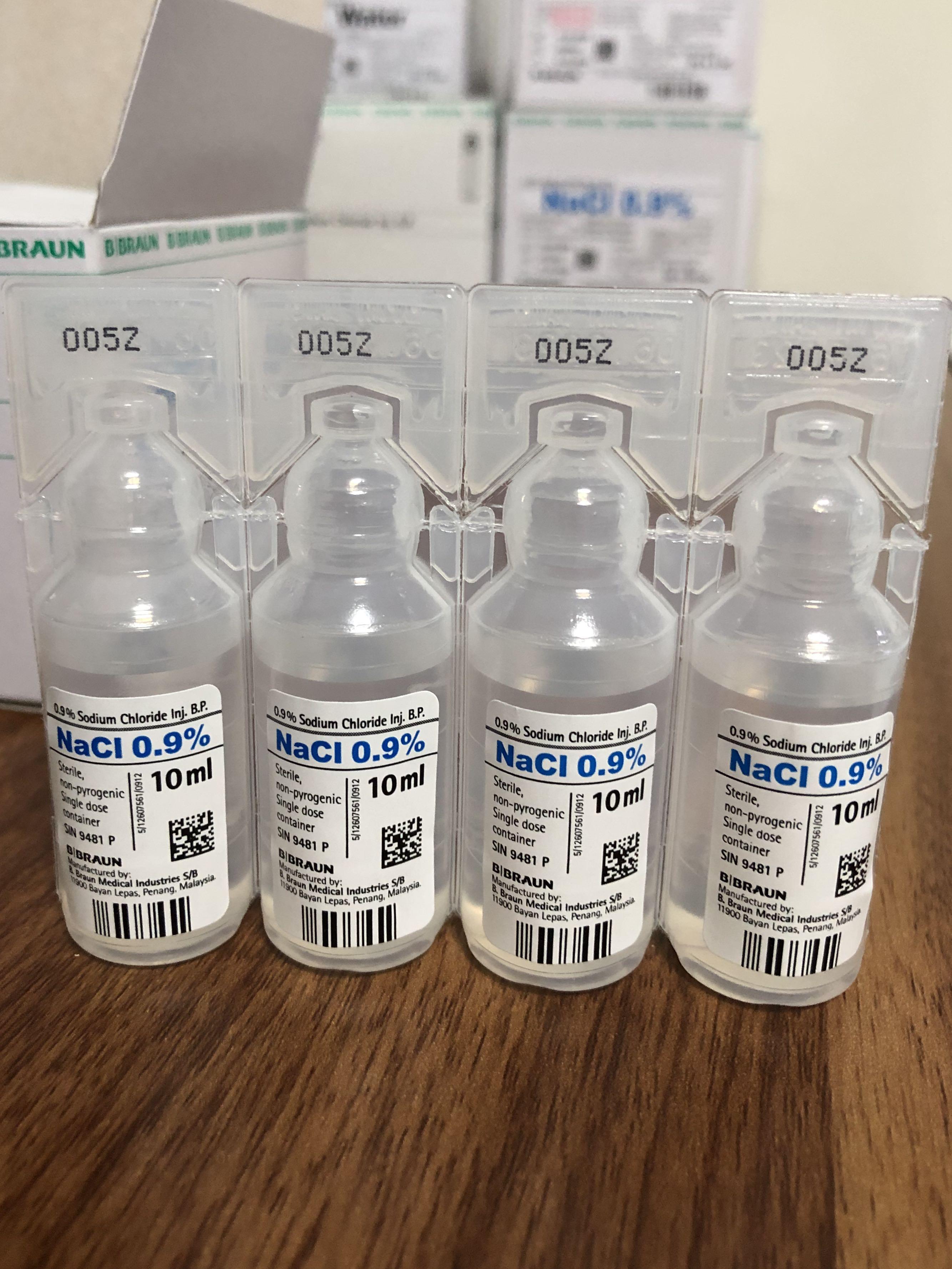 10ml / 20ml NaCl normal saline, Everything Else on Carousell