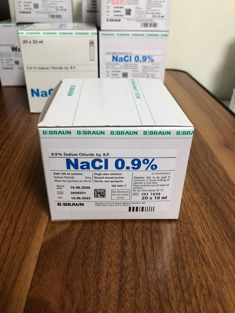 10ml / 20ml NaCl normal saline, Everything Else on Carousell