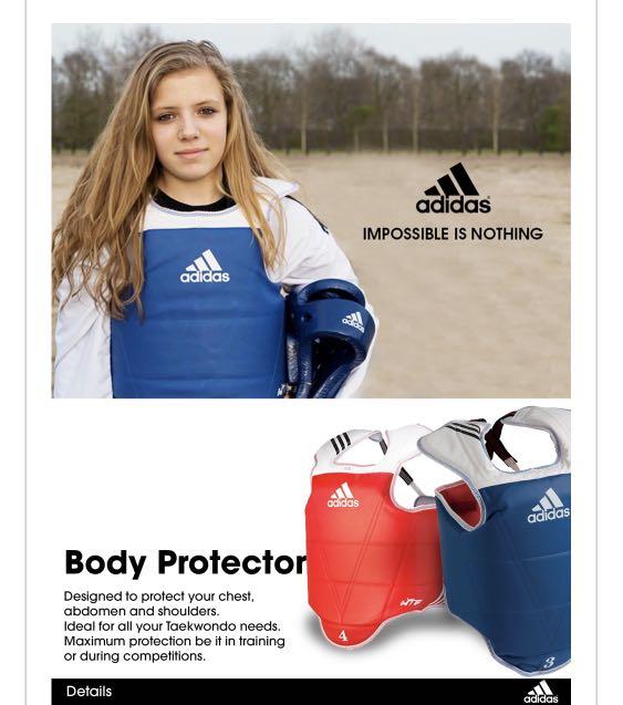 Adidas Chest Guard, Sports Equipment, Sports & Games, Racket & Ball ...
